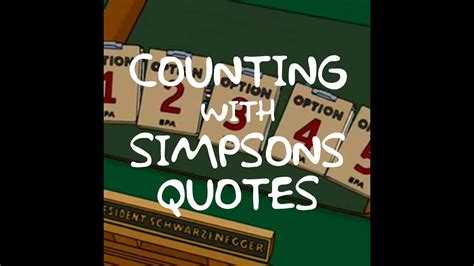 Counting With The Simpsons Youtube