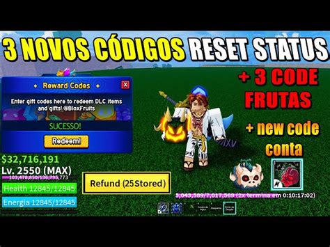 3 Novos CÓdigos De Reset Status 28 CÓdigos De Exp Beli E Reset Do