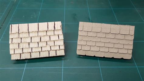 Miniature Tile Slate And Wooden Shingle Roofing Miniatures Roof