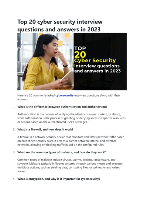 Ppt Top 20 Cyber Security Interview Questions And Answers In 2023