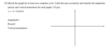 Solved 10 Sketch The Graph For At Least One Complete Cycle Chegg Com