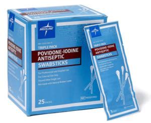 Povidone Iodine Swabsticks Triples Guardian Safety Supply