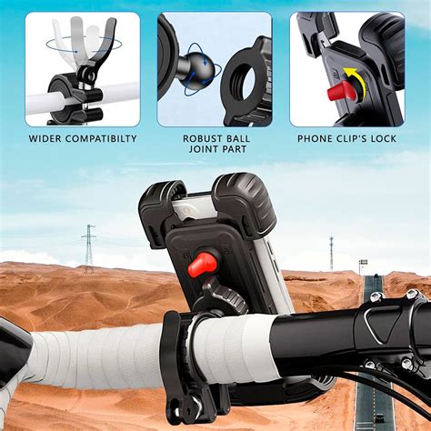Soporte Universal De Aluminio Con Estabilizador Para Moto Y Bicicleta