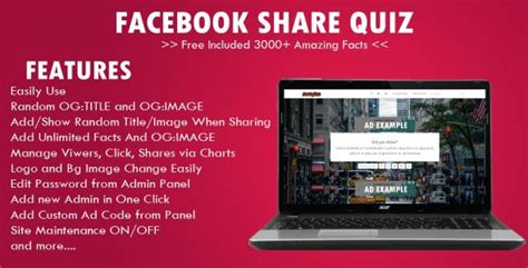 Facebook Comment And Share Viral Quiz Script Social Media Apps Alkanyx