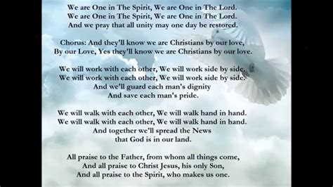 We Are One In The Spirit They Ll Know We Are Christians With Lyrics