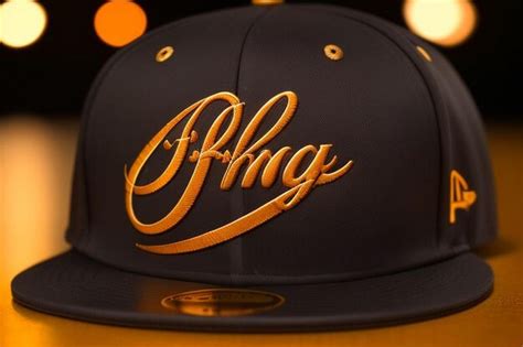 Premium Photo An Orange And Black Baseball Cap On A White Background