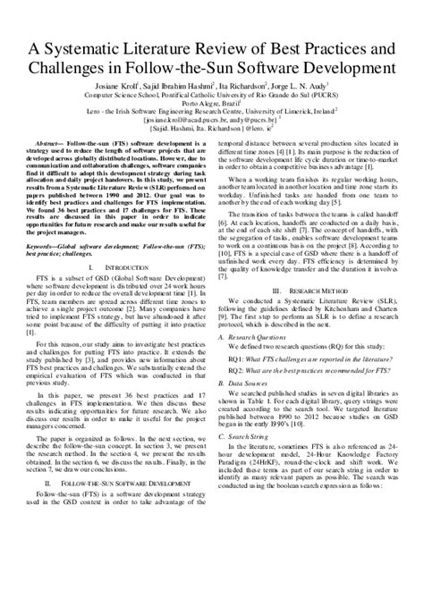 pdf a systematic literature review of best practices and challenges