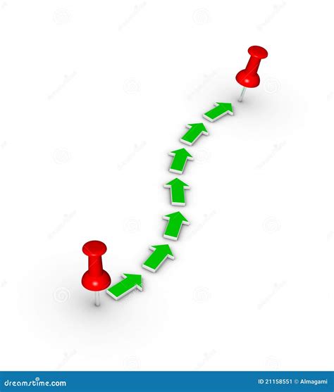 Point To Point Route Stock Illustration Illustration Of Discovery