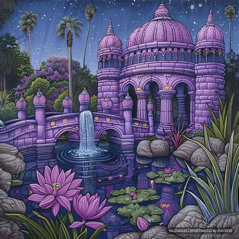 Ai创作图幻想粉红宫殿插画 粉红宫殿插画幻想 粉红宫殿插画城堡幻想 粉红宫殿插画幻想城堡 梦幻夜晚立体画 水塘立体画 梦幻城堡插画 粉红宫殿插画城堡 夜景立体画 粉红色的城堡与水 游乐园装饰画