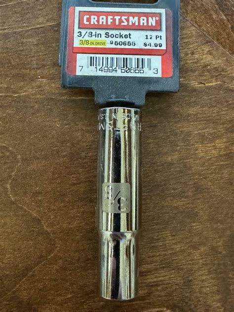 Craftsman 3 8 In X 3 8 In Drive Sae 12 Point Deep Socket Made In Usa