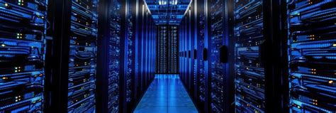 Futuristic Data Center With Illuminated Server Racks Premium Ai Generated Image