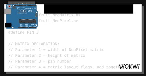 neopixel matrix 6x8x8 wokwi esp32 stm32 arduino simulator