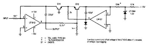 Simple Logarithmic Amplifier Circuit Amplifiercircuit Circuit