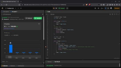 Leetcode Linkedlist Removenthnodefromend Dsa Codinginterview Problemsolving Learntocode