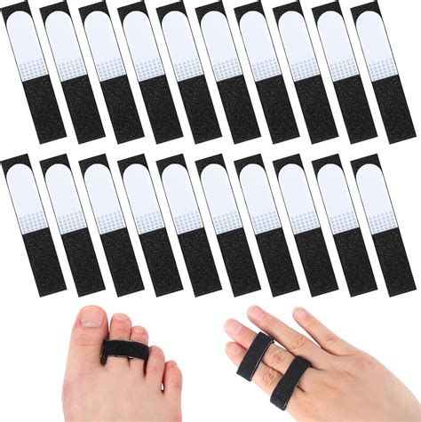 Trelaco 20 Packs Black Buddy Straps For Fingers Buddy Tape