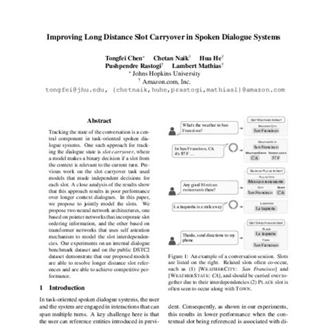 improving long distance slot carryover in spoken dialogue systems acl