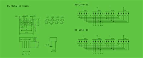 seven segment led display 0 25inch four digit circuit and dimension
