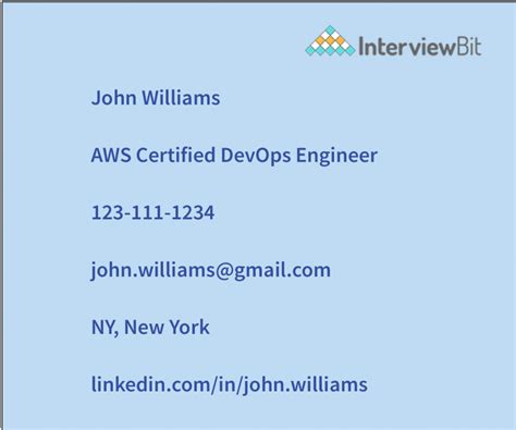 DevOps Engineer Resume Full Guide And Example InterviewBit