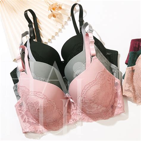 Harui Breast Gathering Lace Push Up Full Cup Bra With Underwire Cup C