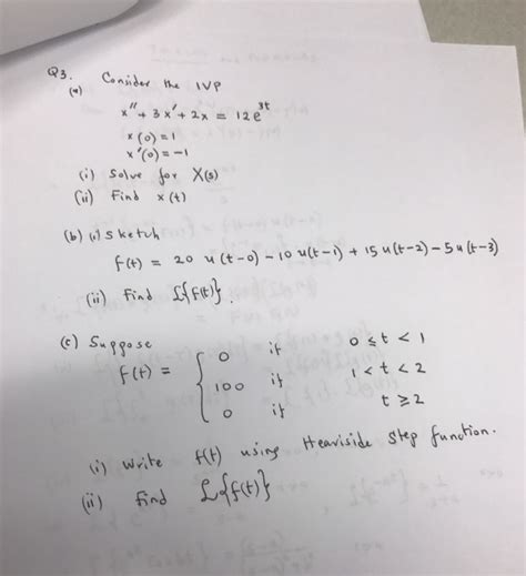 Solved Consider The IVP X 3x 2x 12e 3t X 0 1 Chegg
