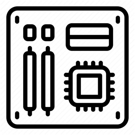Mainboard Motherboard Pc Computer Hardware Peripheral Icon