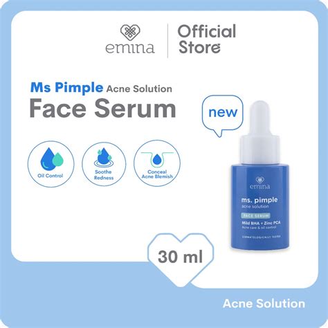 Jual Emina Ms Pimple Acne Solution Face Serum 30 ML Serum Wajah