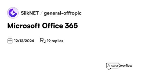 Microsoft Office 365 Silknet