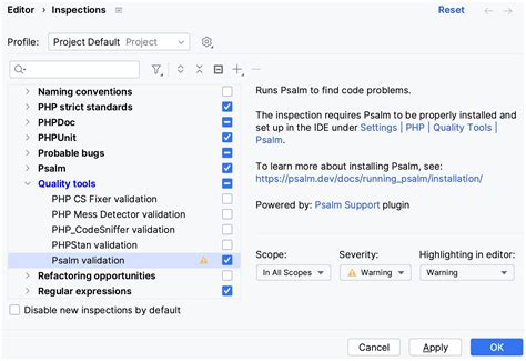 Psalm Phpstorm Documentation