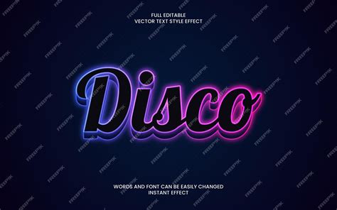 Premium Vector Disco Text Effect