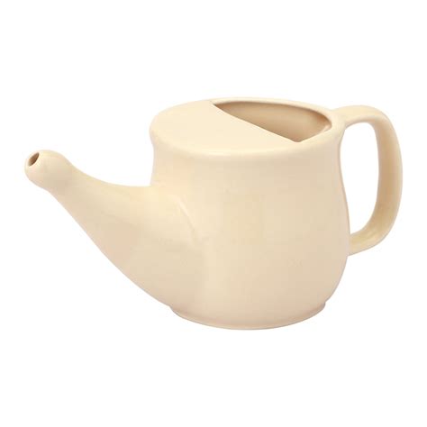 Healthgoodsin Porcelain Ceramic Neti Pot With 5 Sachets Of Neti Salt