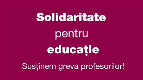 SOLIDARITATE PENTRU EDUCAȚIE Platforma Demos
