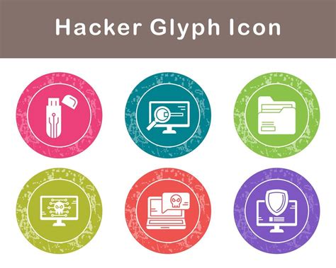 Hacker Vector Icon Set 21437477 Vector Art At Vecteezy
