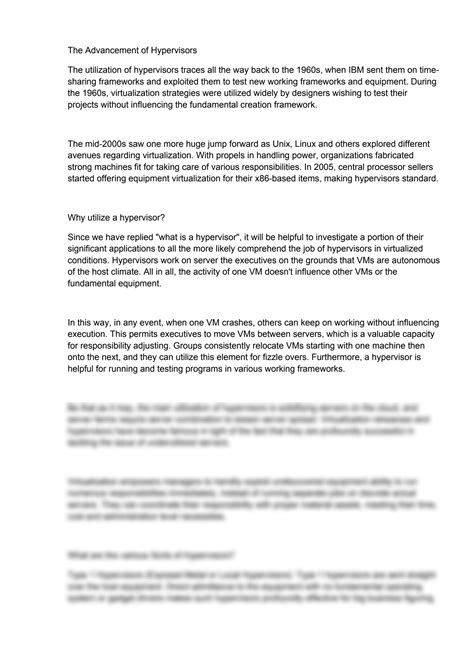 SOLUTION What Are The Different Types Of Hypervisors Studypool