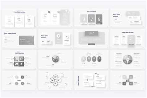 Шаблон Powerpoint для инфографики Swot и цен Шаблоны презентаций