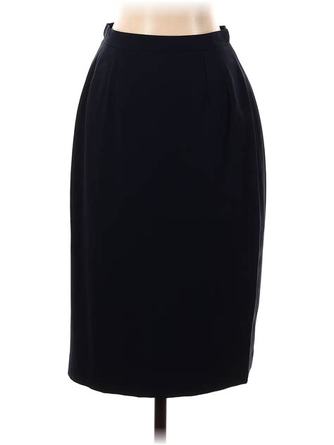 Kasper Asl Solid Black Casual Skirt Size 4 80 Off Thredup