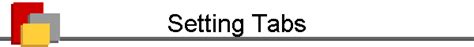 Setting Tabs