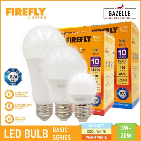 Firefly Basic Series Led A Light Bulb 3 20 Watts Daylight Warm