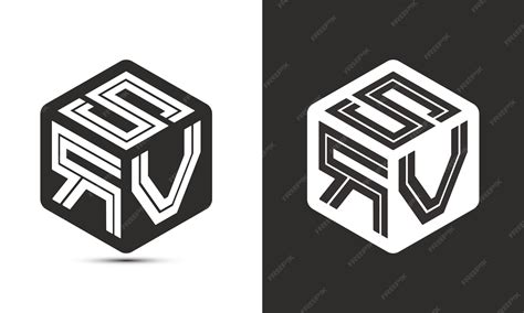 Premium Vector Srv Letter Logo Design With Illustrator Cube Logo Vector Logo Modern Alphabet