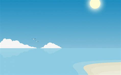 青、 デジタルアート、 ミニマリズム、 海、 水、 Hdデスクトップの壁紙 Wallpaperbetter