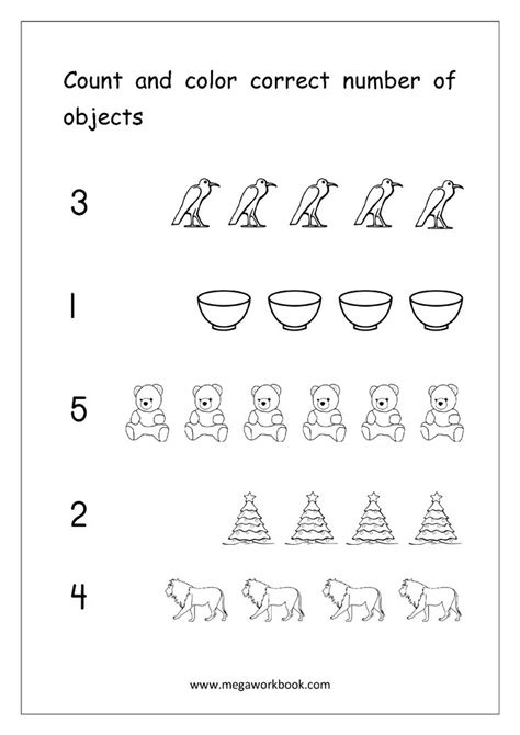 Free Printable Number Counting Worksheets Count And Match Count And Write Counting