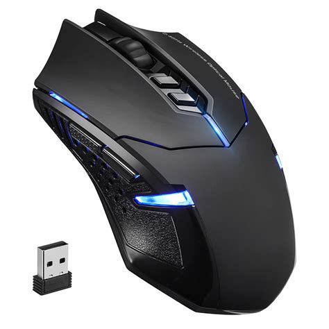 Pc066 Backlit Wireless Gaming Mouse Silent Ergonomic Black Mpow