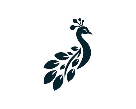 A Black Peacock Logo Icon Template Illustration 59178874 Vector Art At Vecteezy