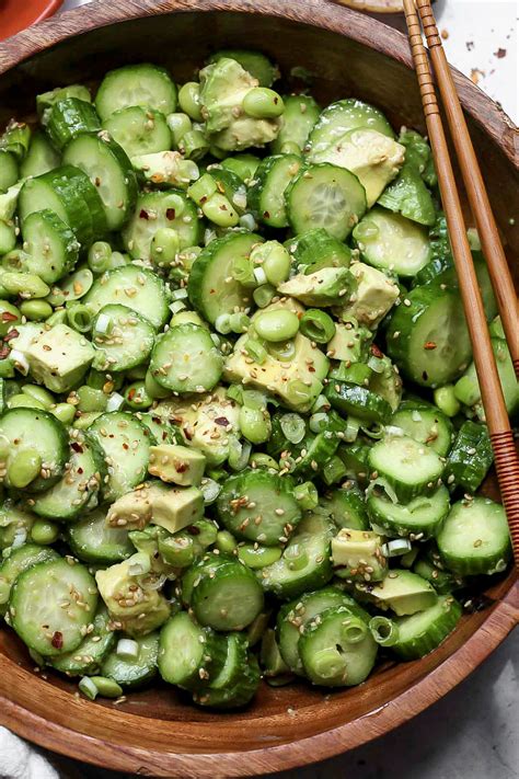 Cucumber Edamame Salad With Sesame Ginger Dressing Artofit