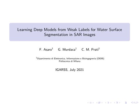 Pdf Learning Deep Models From Weak Labels For Water Surface
