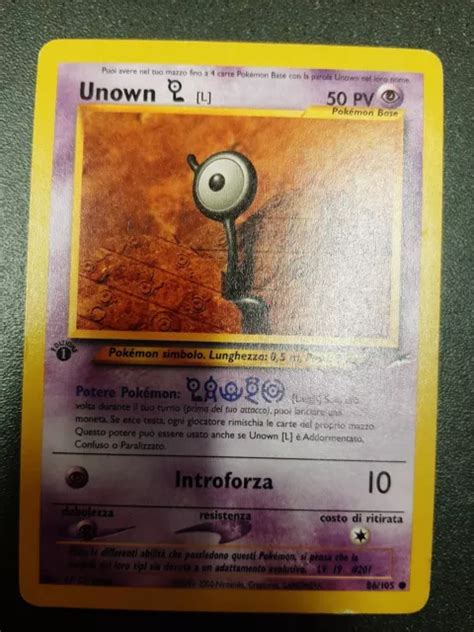 CARTA POKÉMON UNOWN L NDE 86 Common Neo Destiny Prima