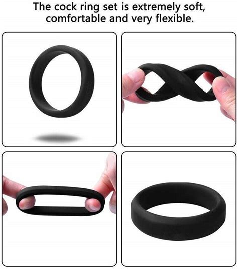 6pcs Cock Ring Silicone Super Stretchy Strong Stay Harder Penis Rings Sex Toys Ebay