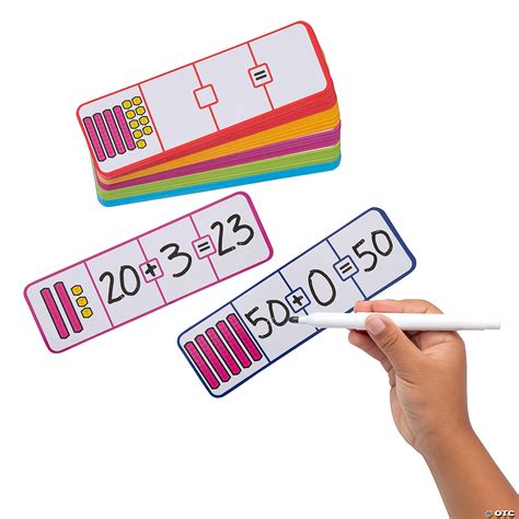 8 X 2 1 2 Elementary Math Equations Dry Erase Card Set 49 Pc