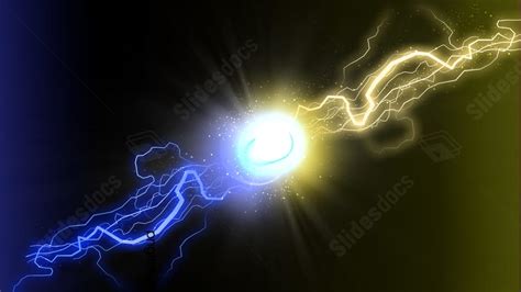 Light Effect Simple Blue Business Lightning Technology Powerpoint Background For Free Download