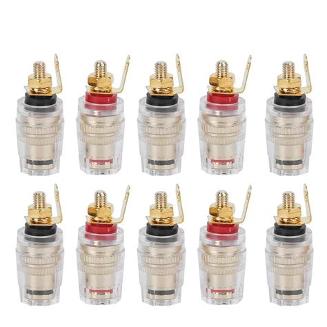 10pcs 4mm Speaker Terminal Binding Post Gold Plated