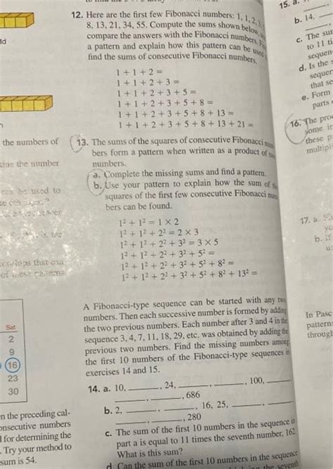 Solved 12 Here Are The First Few Fibonacci Numbers Solved 12 Here Are The First Few Fibonacci Numbers